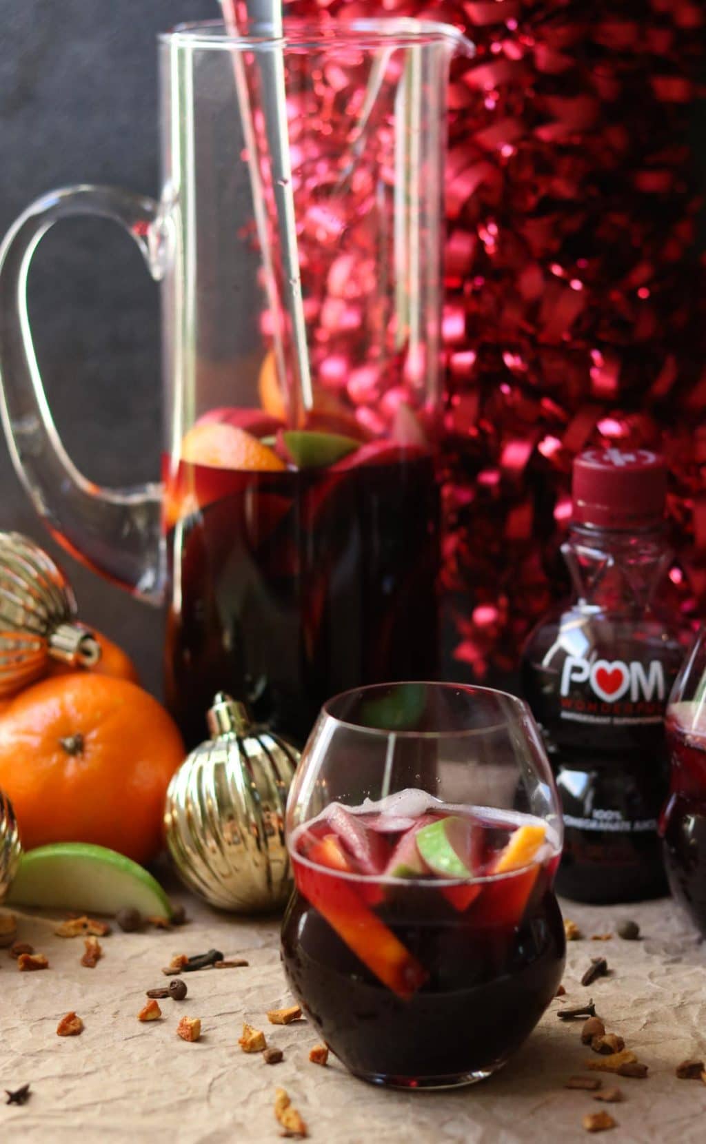 Red Wine Winter Sangria| Perfect Holiday Cocktail - Mom's Dinner