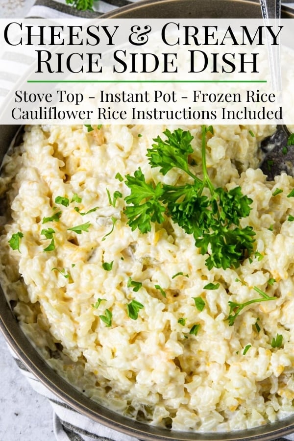 Simply Cheesy Rice Recipe (Stove Top, Instant Pot, and Keto)