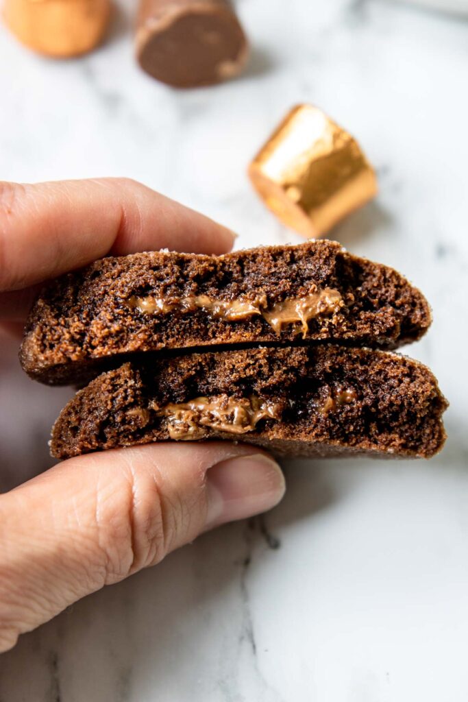 Homemade Chocolate Rolo Cookies