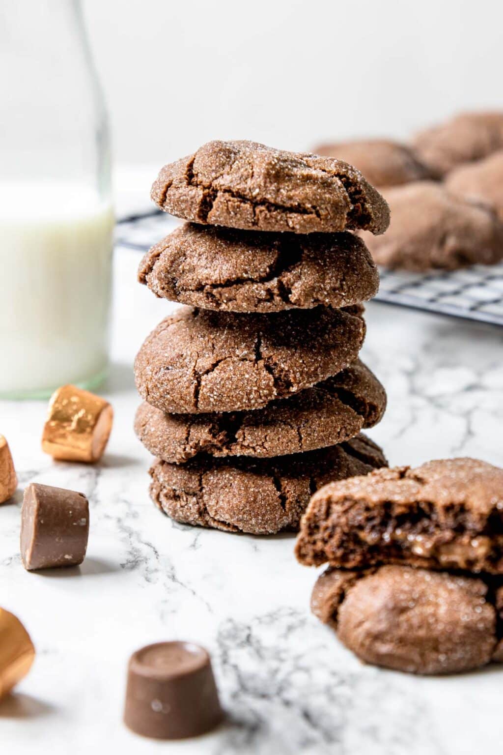 Homemade Chocolate Rolo Cookies