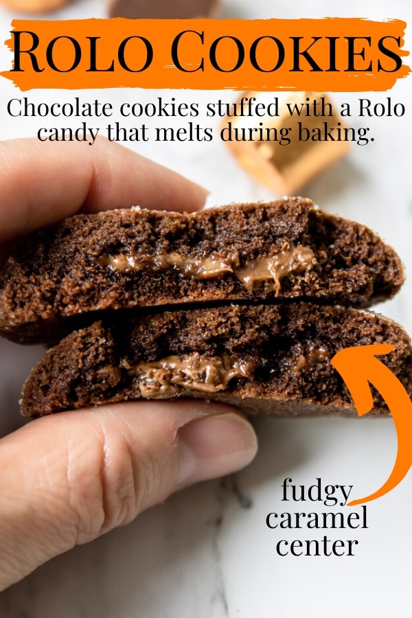 Homemade Chocolate Rolo Cookies