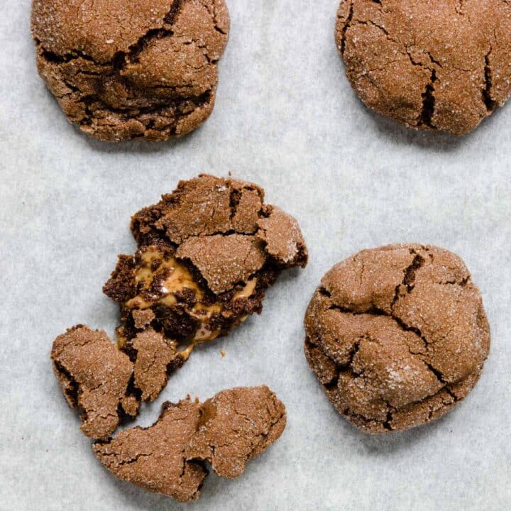Homemade Chocolate Rolo Cookies