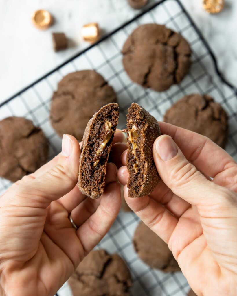 Homemade Chocolate Rolo Cookies
