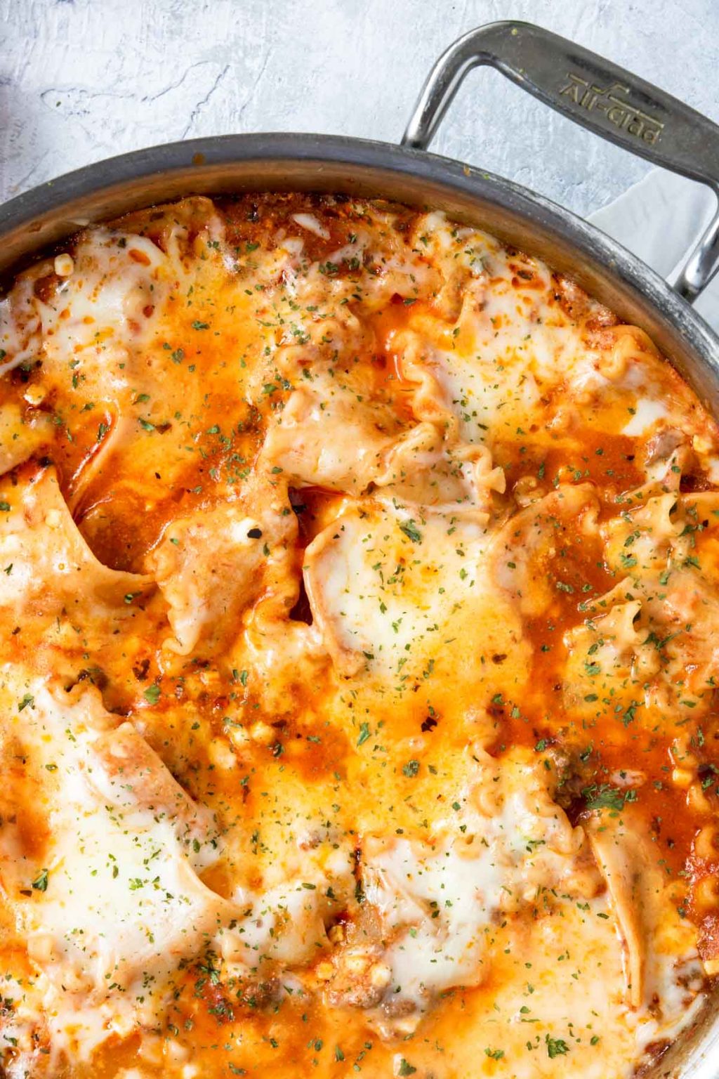 30 minute Easy Skillet Lasagna