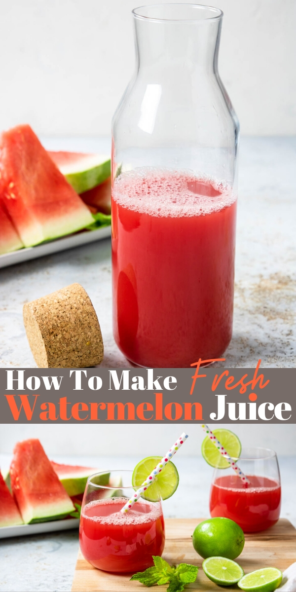 How to Make Fresh Refreshing Watermelon Juice - Mom's Dinner