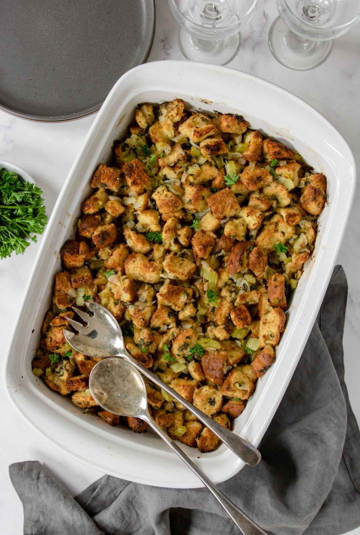 Homemade Stuffing | Traditional bread stuffing recipe - Mom's Dinner