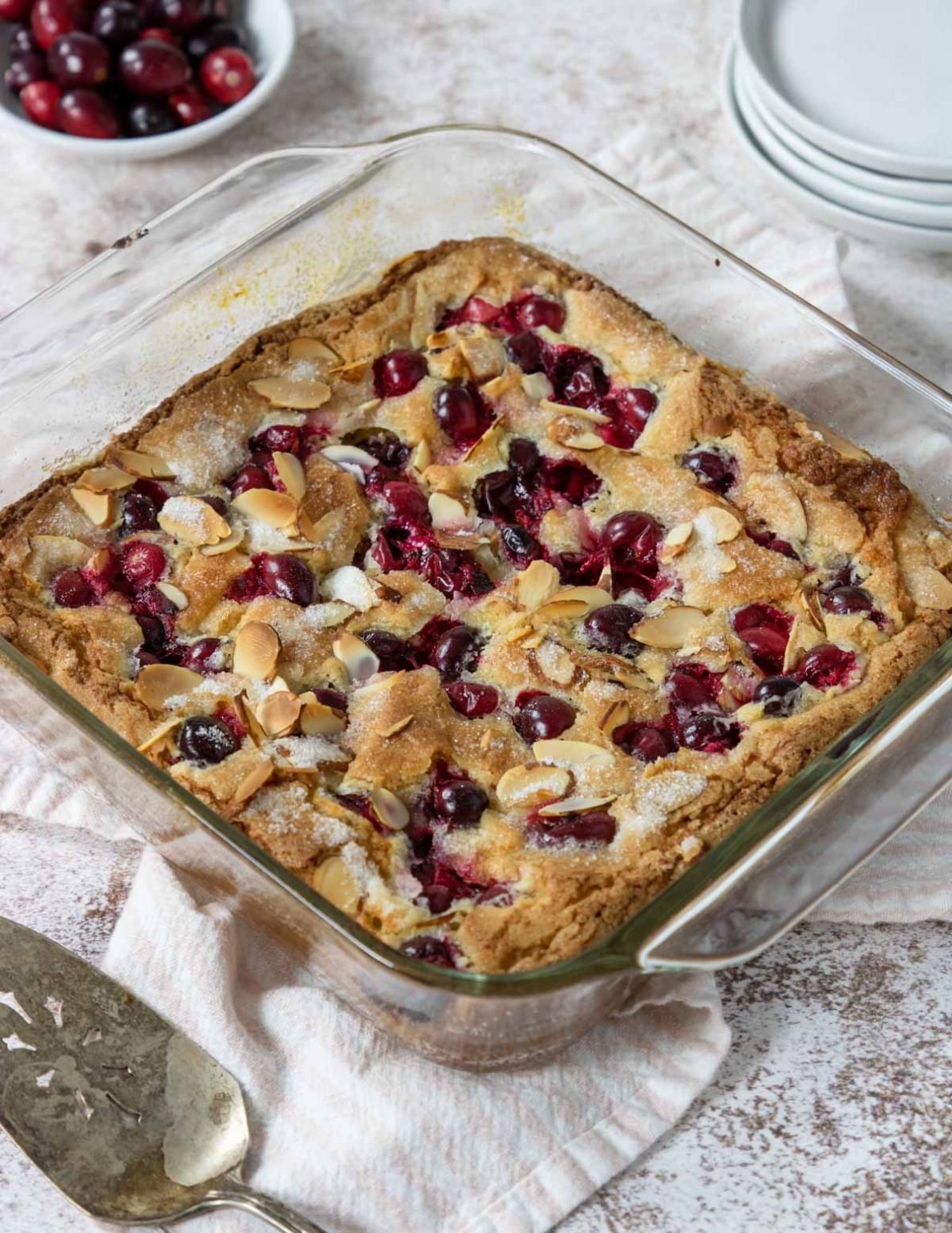Cranberry Almond Cake | with fresh cranberries! - Mom's Dinner