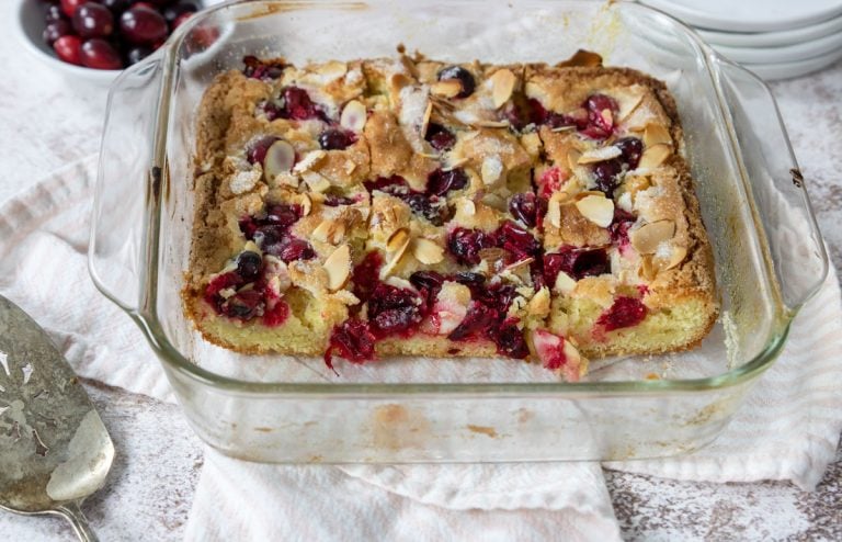 Cranberry Almond Cake | with fresh cranberries! - Mom's Dinner