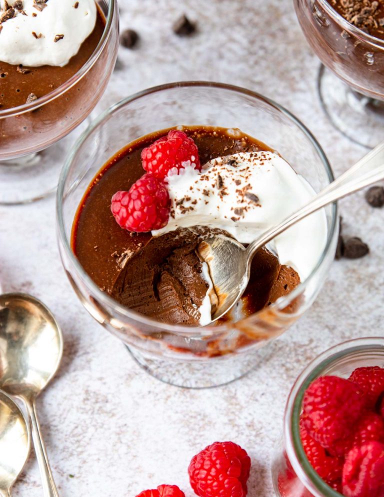 No-Bake Chocolate Pot de Crème | "Chocolate Custard" - Mom's Dinner