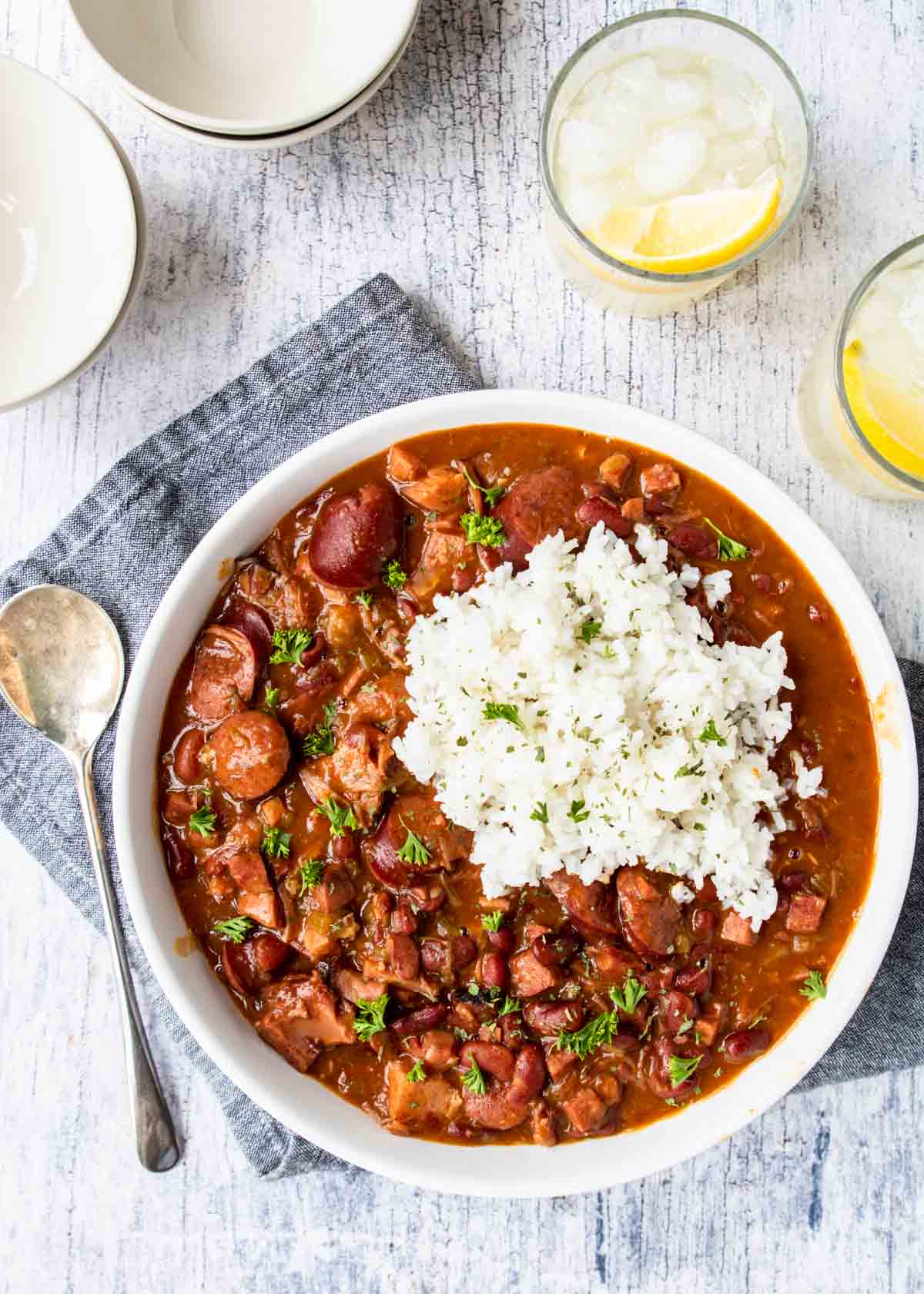 Instant Pot Red Beans and Rice (Crock Pot too!)