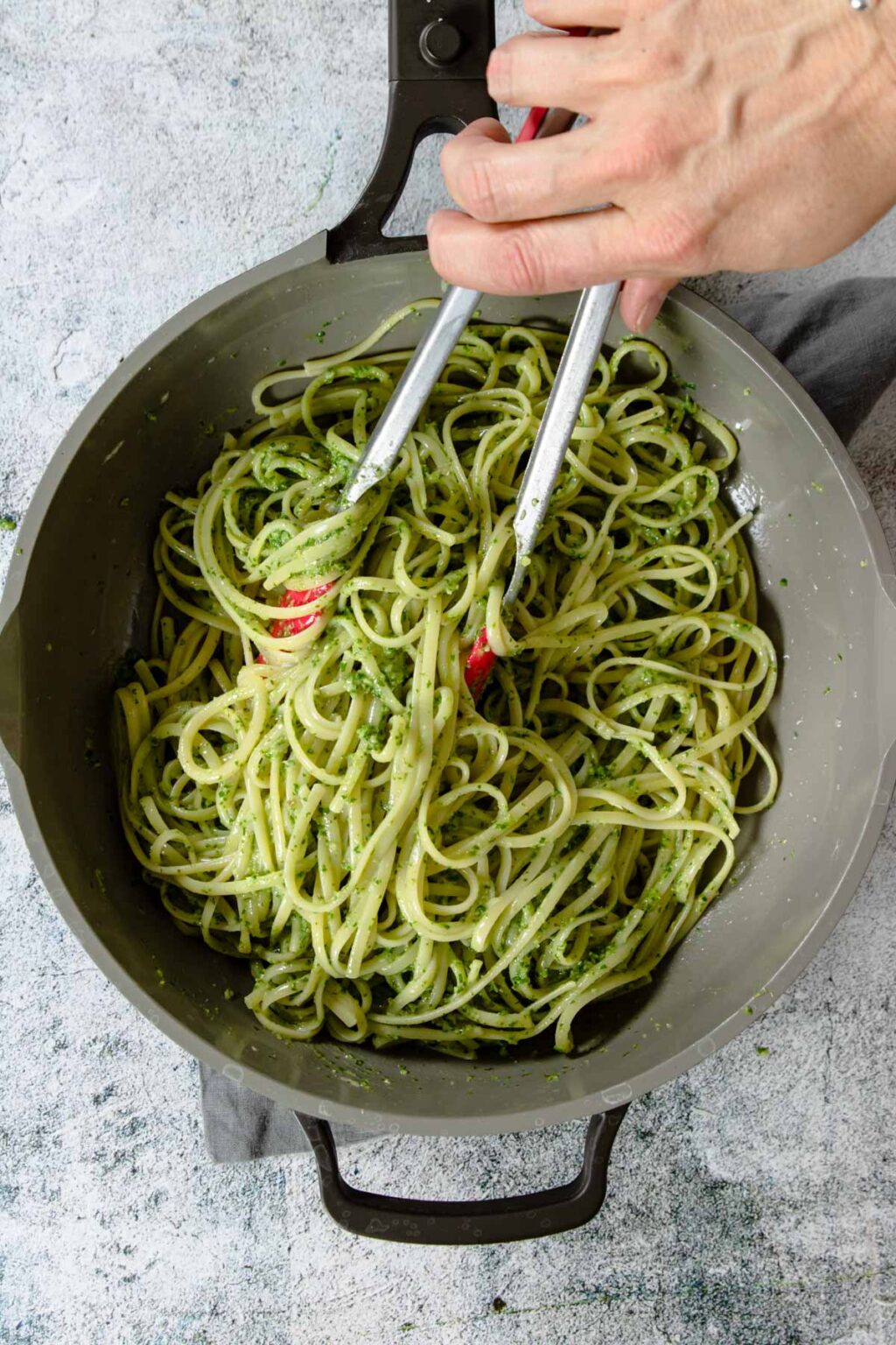 Easy Basil Pesto Pasta with Homemade Pesto - Mom's Dinner