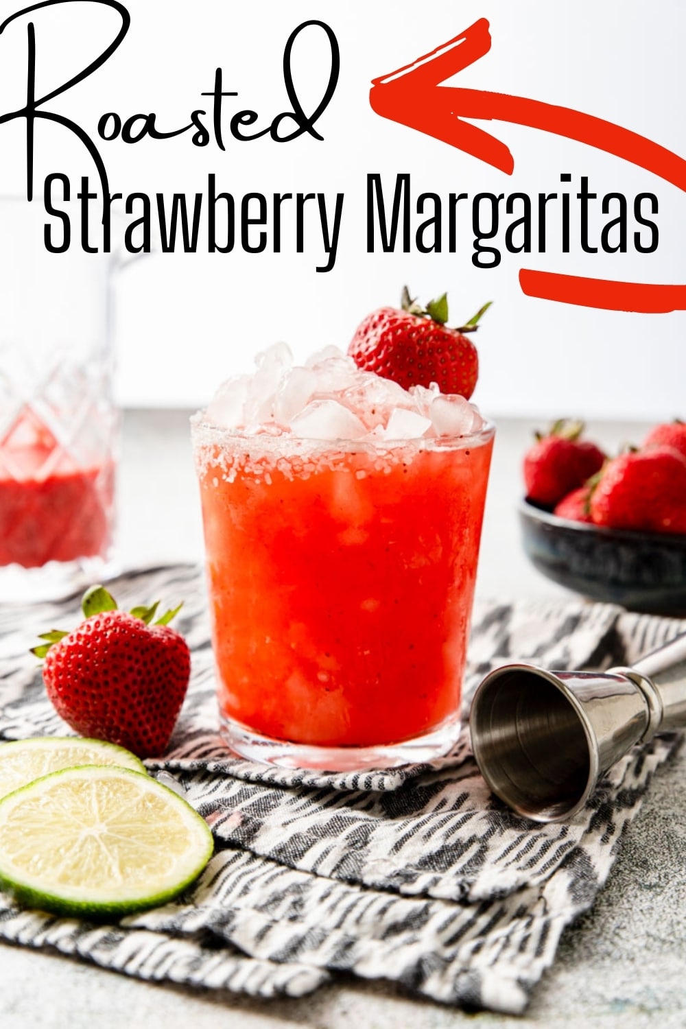 Roasted Strawberry Margaritas - Mom's Dinner