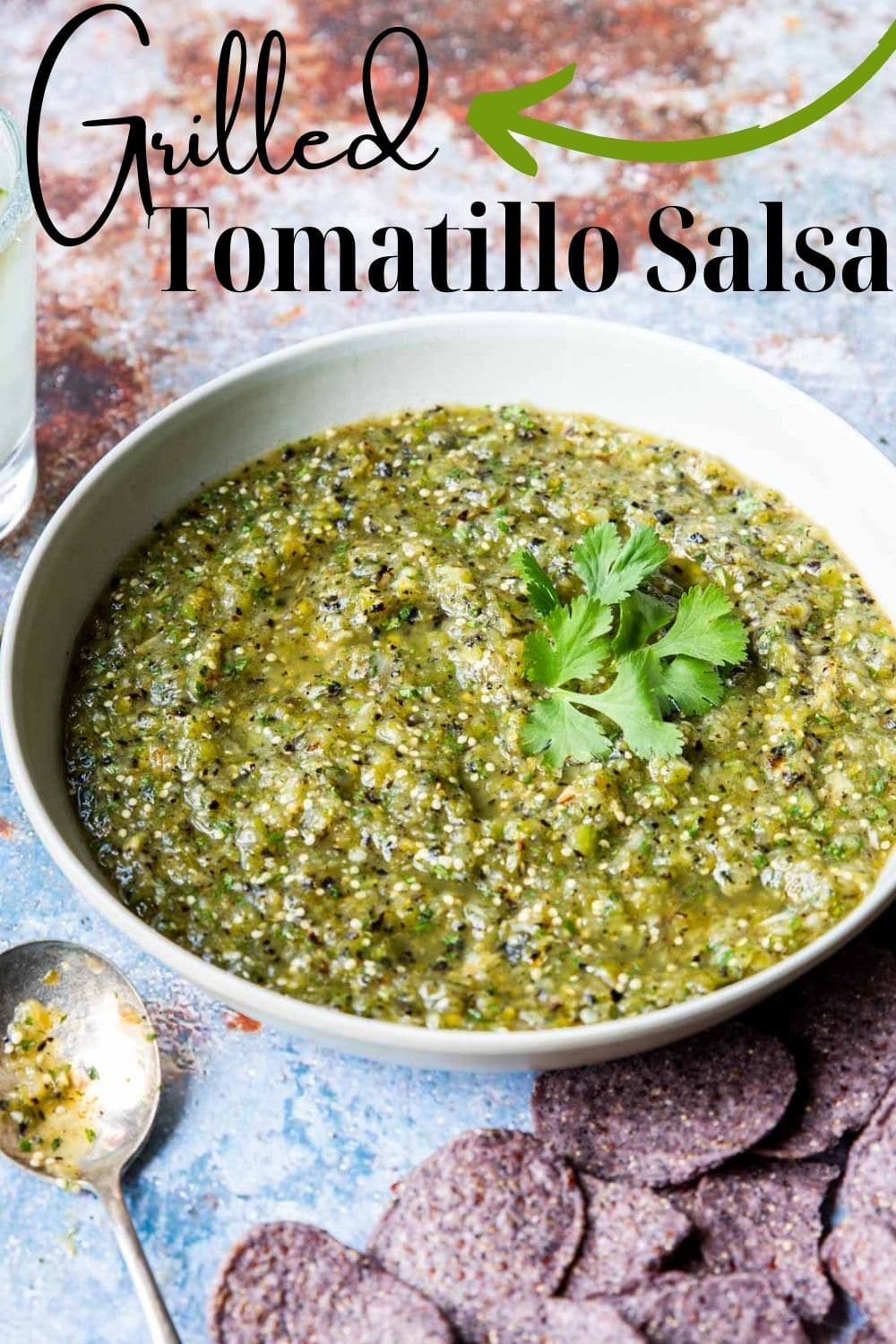 Grilled Tomatillo Salsa - Mom's Dinner