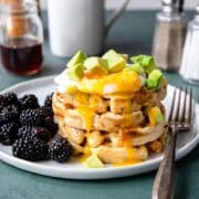 Savory Waffles with Ham and Cheese