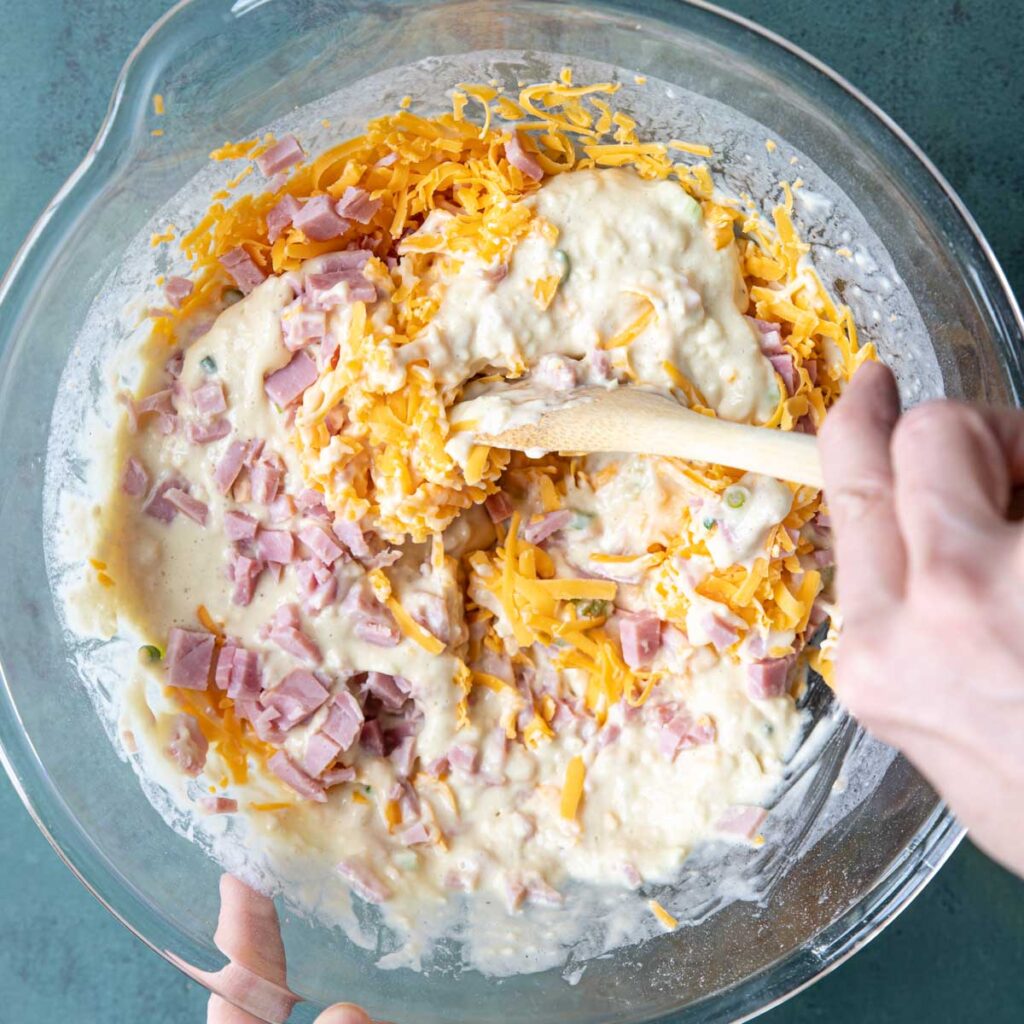 Savory Waffles with Ham and Cheese