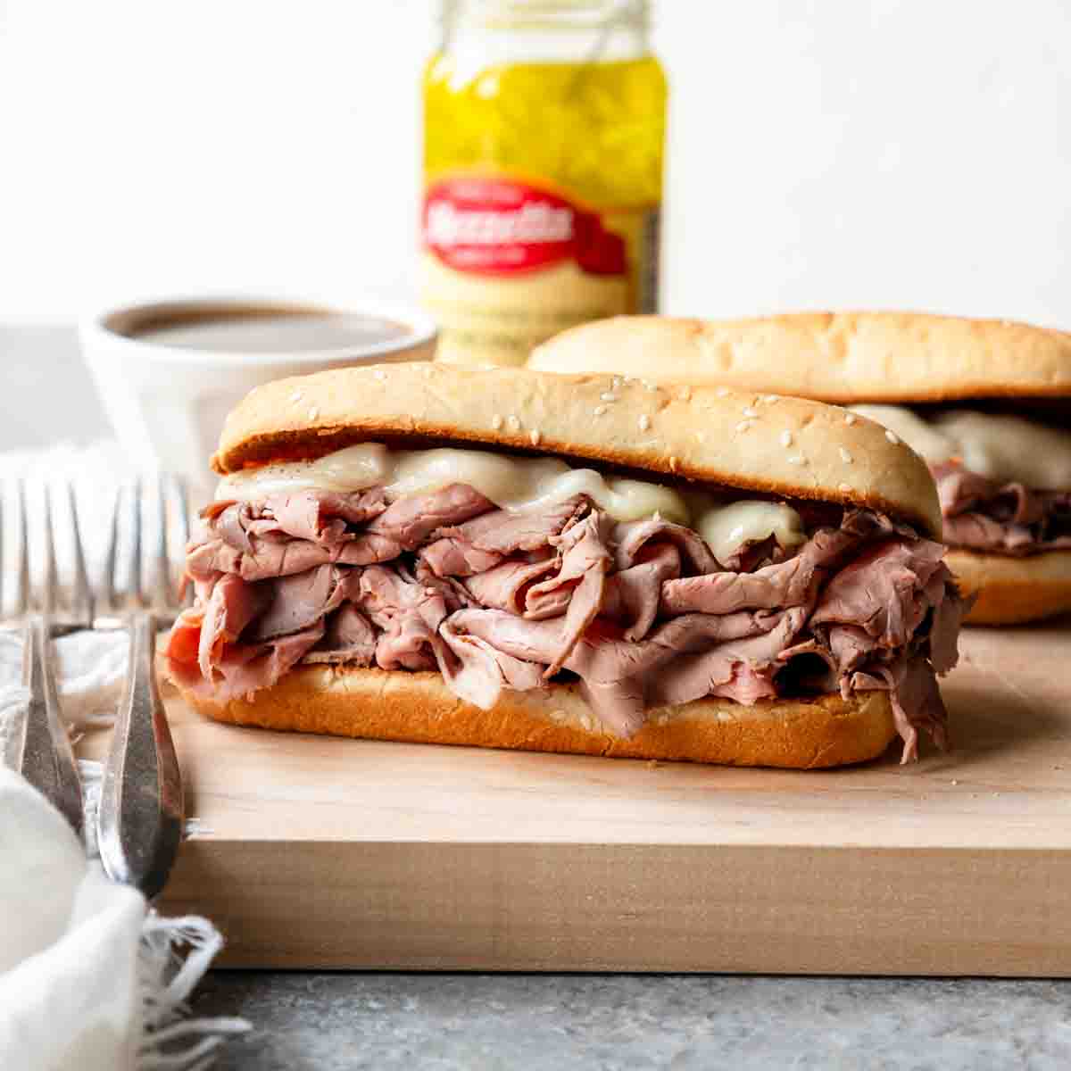 Really Easy French Dip Sandwiches with Au Jus