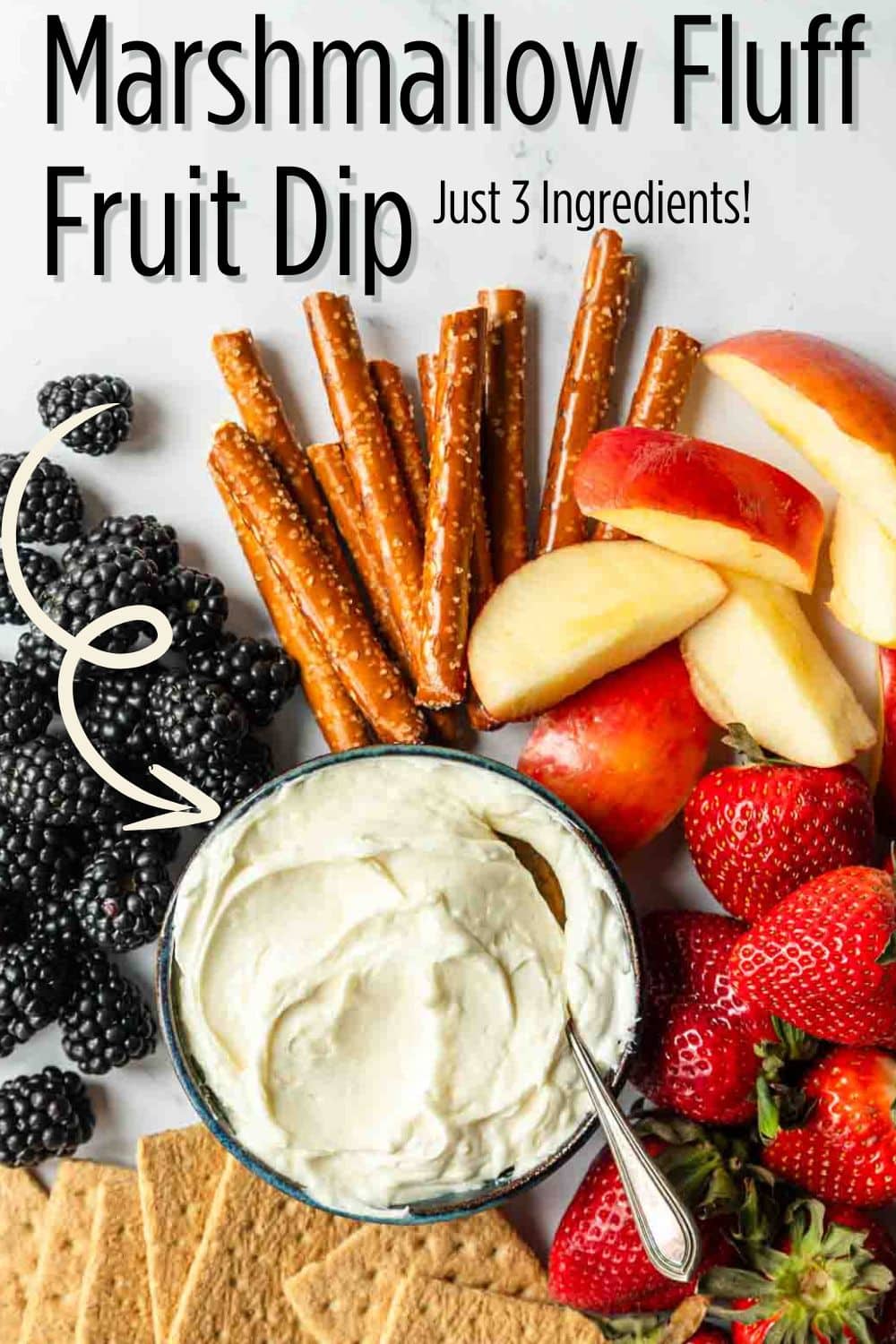 3 Ingredient Marshmallow Fluff Fruit Dip
