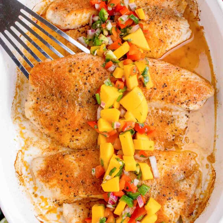 Easy Baked Tilapia with Mango Salsa