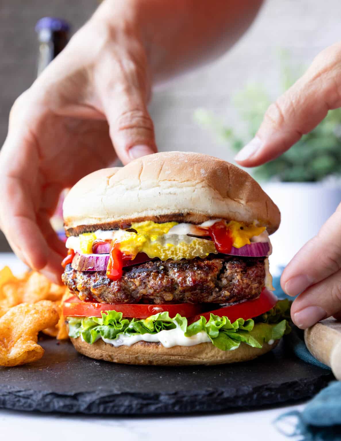 Steakhouse Ribeye Burgers - The best burger you can make!
