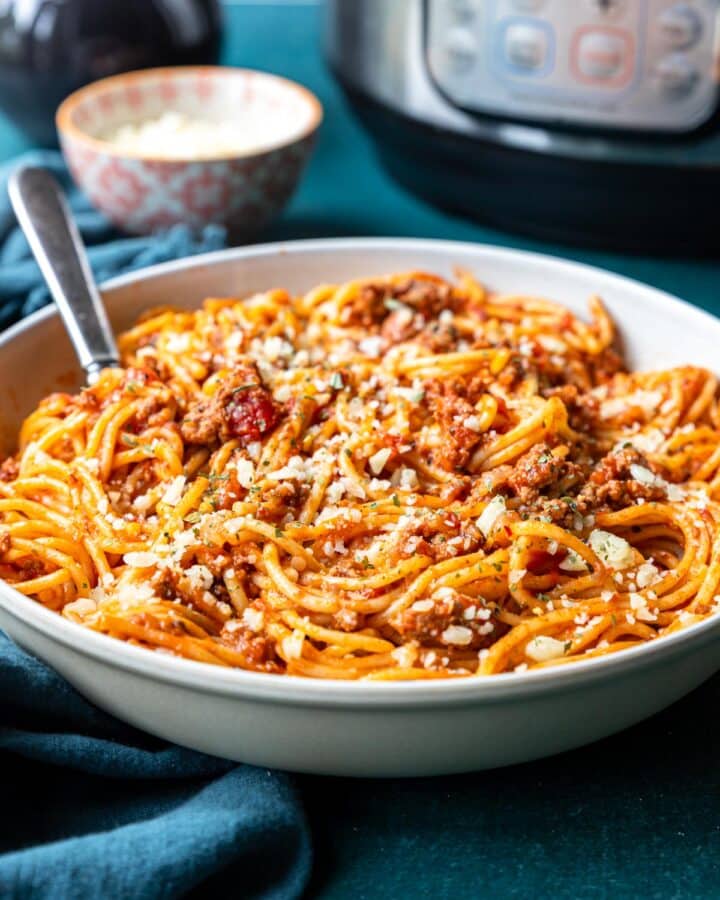 Instant Pot Spaghetti with Meat Sauce
